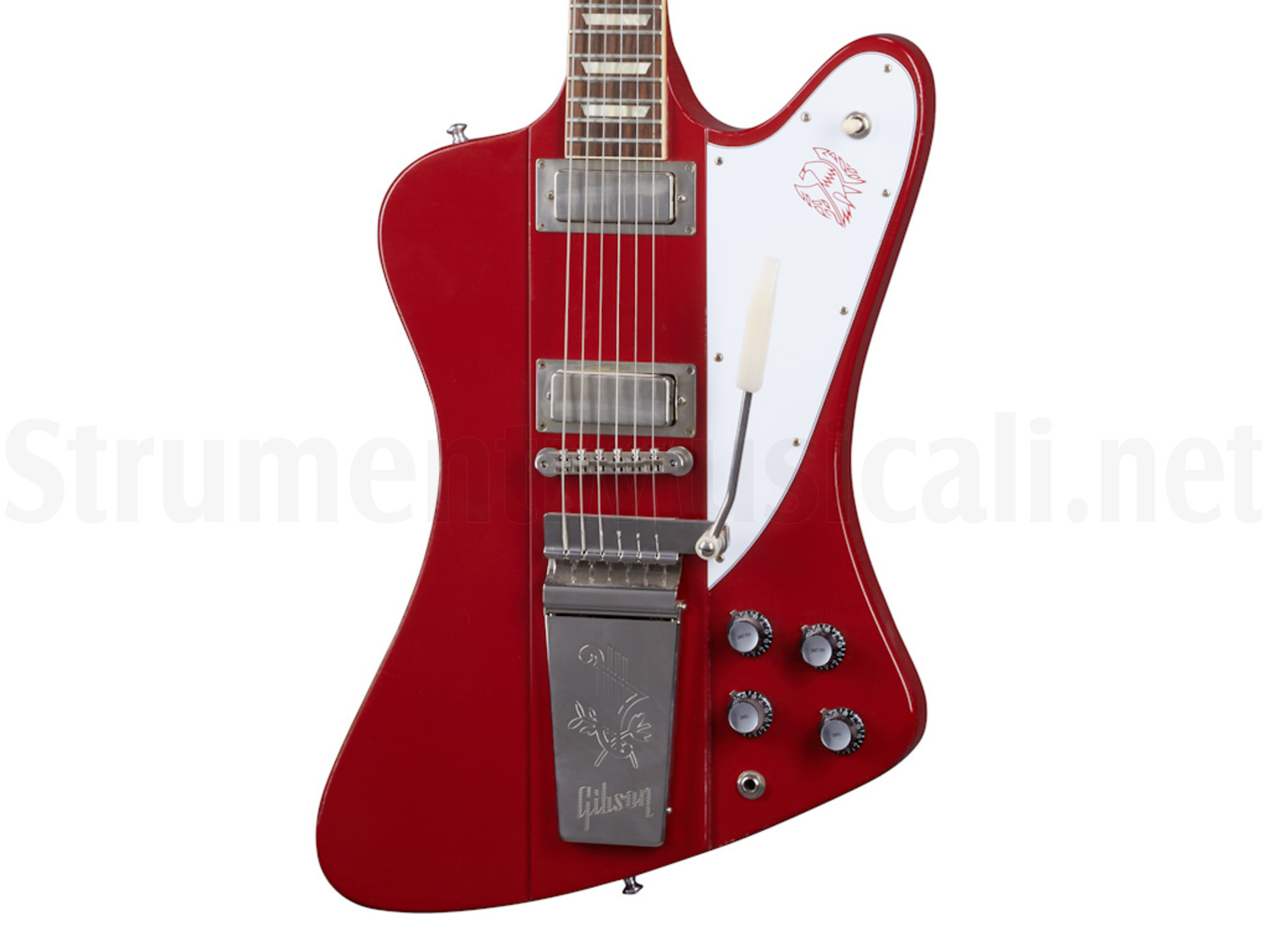 GIBSON 1963 Firebird V with Maestro Vibrola Light Aged Cardinal Red ...