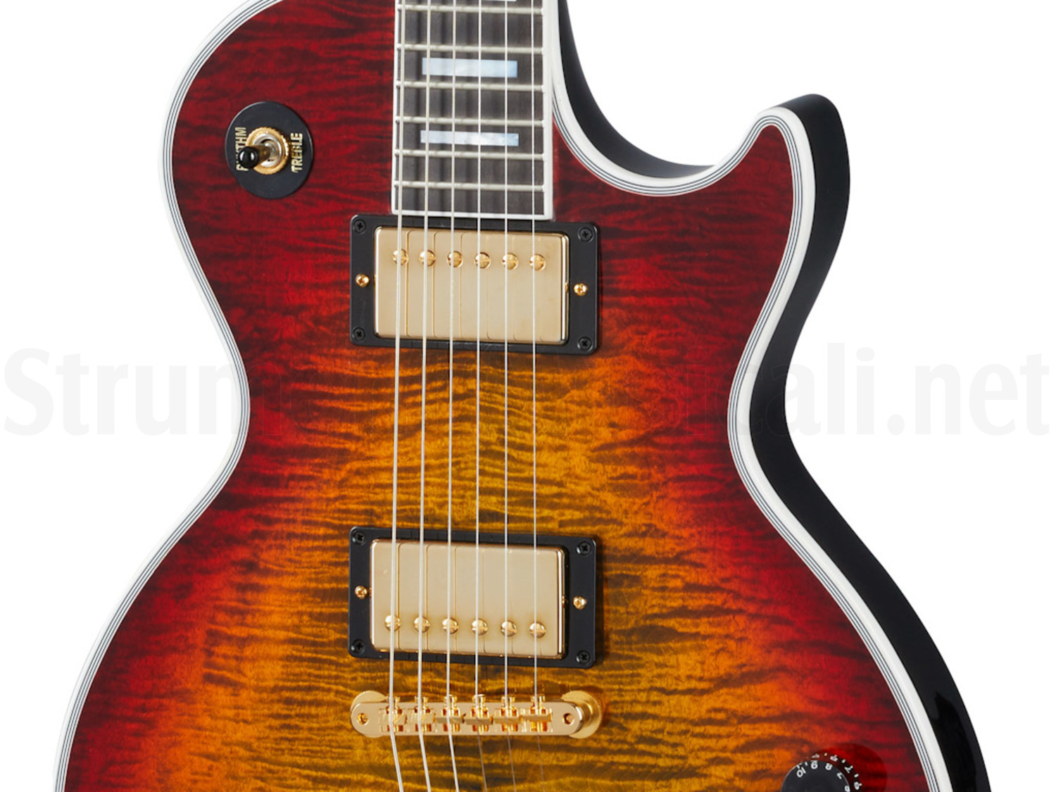 GIBSON Les Paul Axcess Custom Figured Top EB Gloss Bengal Burst ...