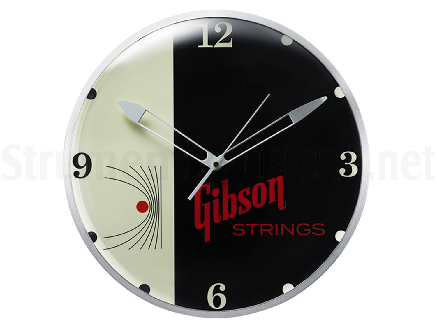 GIBSON Vintage Lighted Wall Clock - Strings | Strumenti Musicali .net