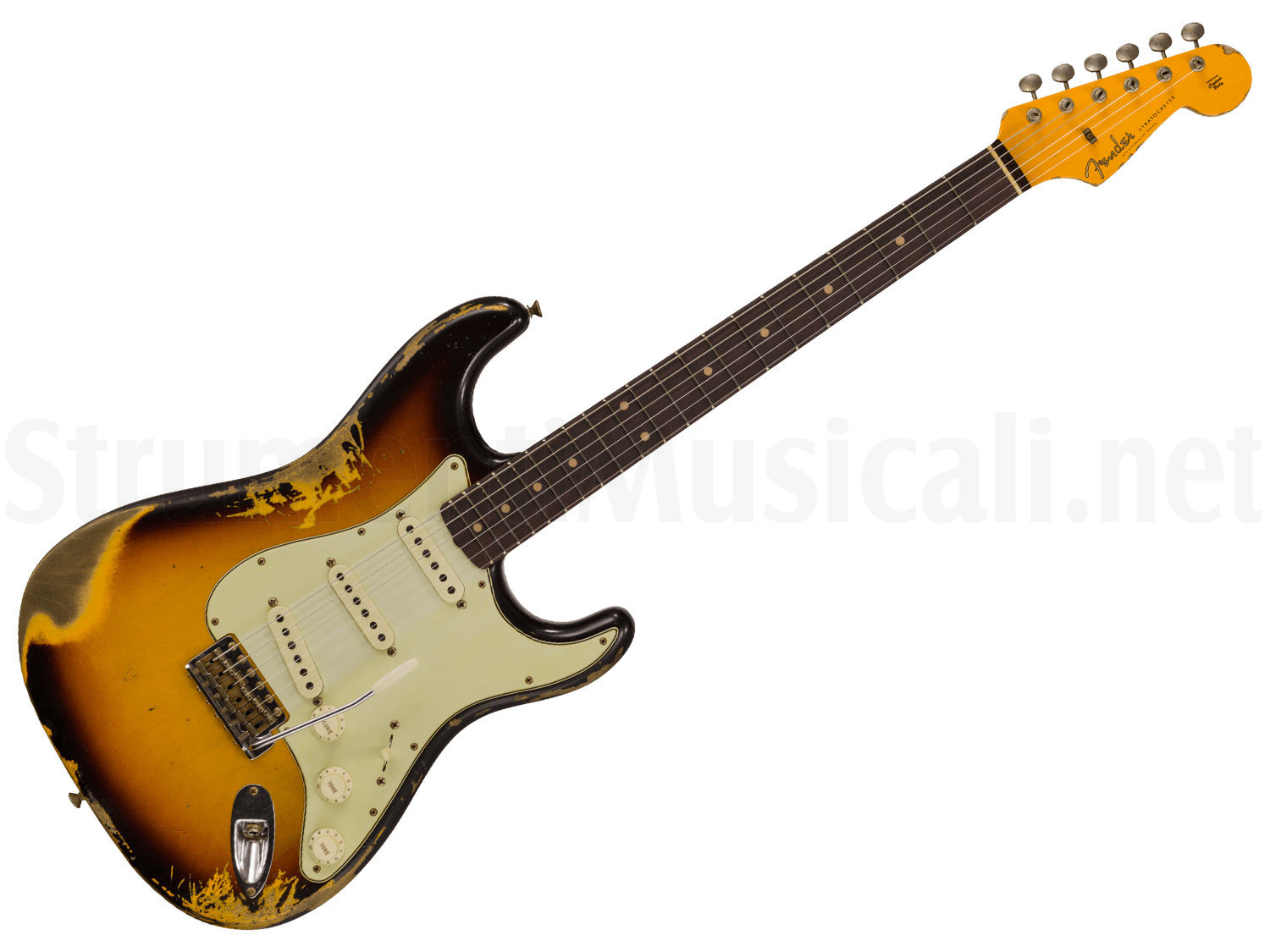 FENDER Custom Shop Roasted '61 Strat Heavy Relic RW 3-Color Sunburst ...