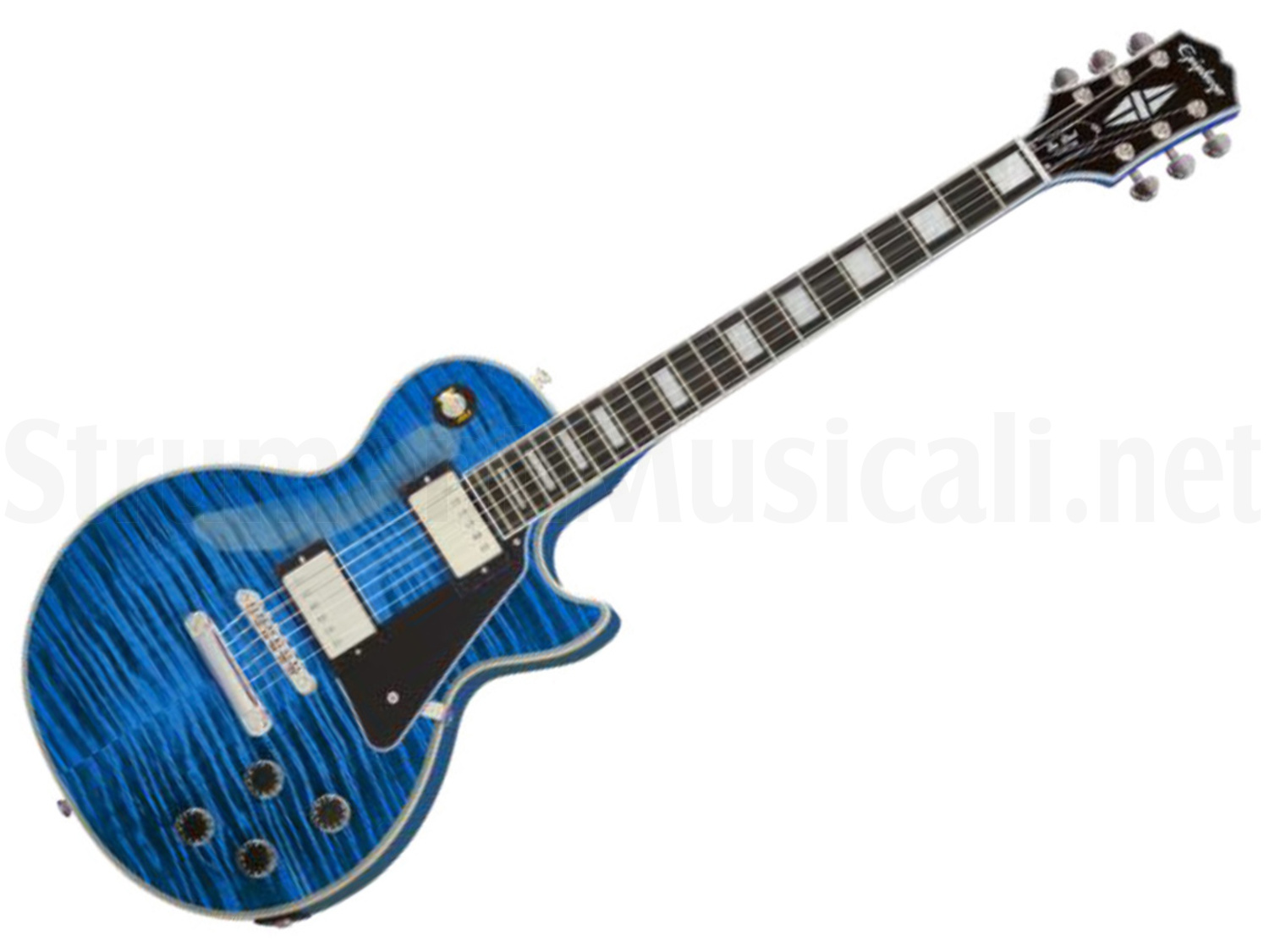 EPIPHONE Les Paul Custom Figured Transparent Blue | Strumenti Musicali .net