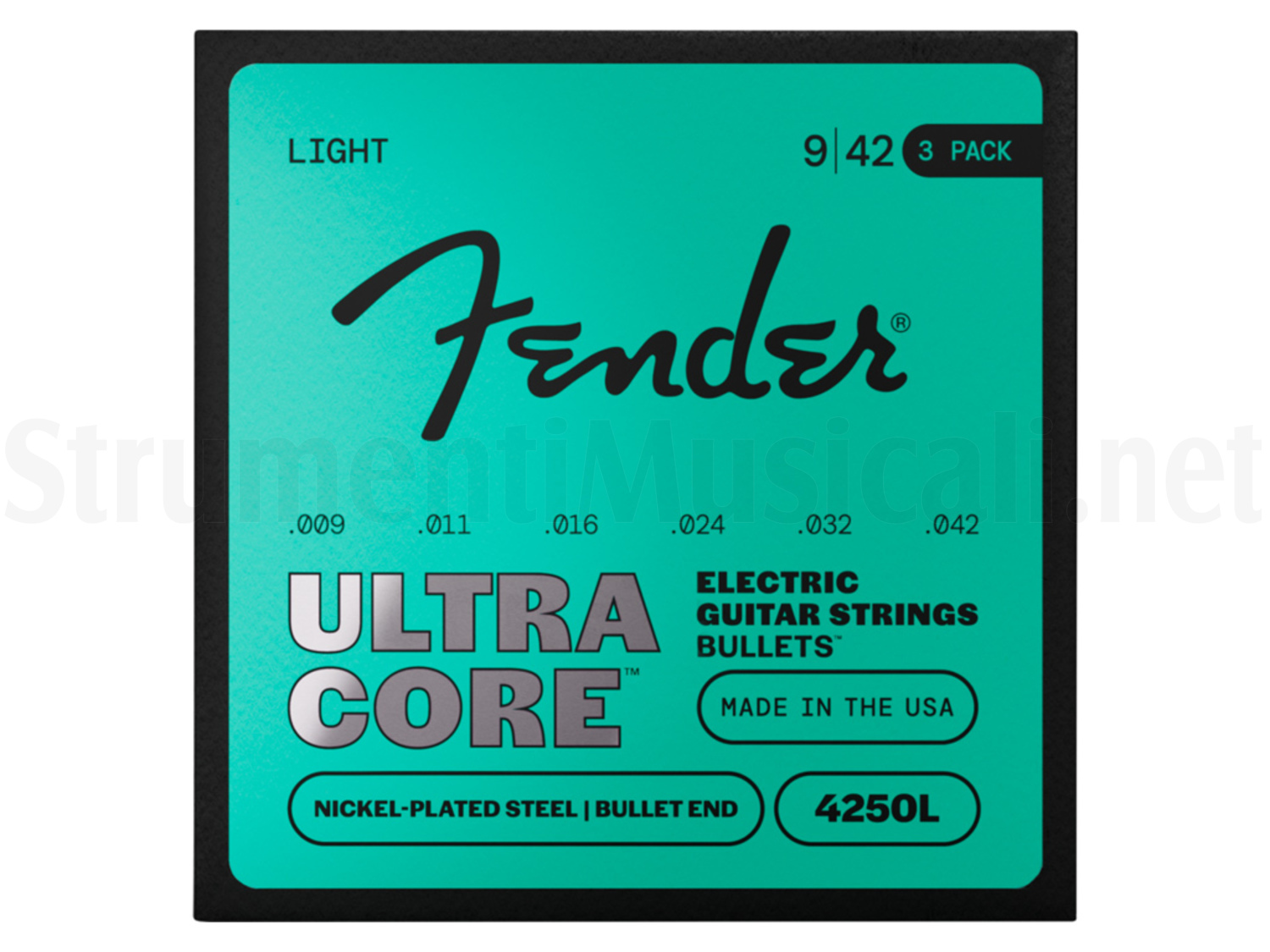FENDER 4250L Ultracore Bullet End Electric Guitar String 9-42 (3 PACK ...